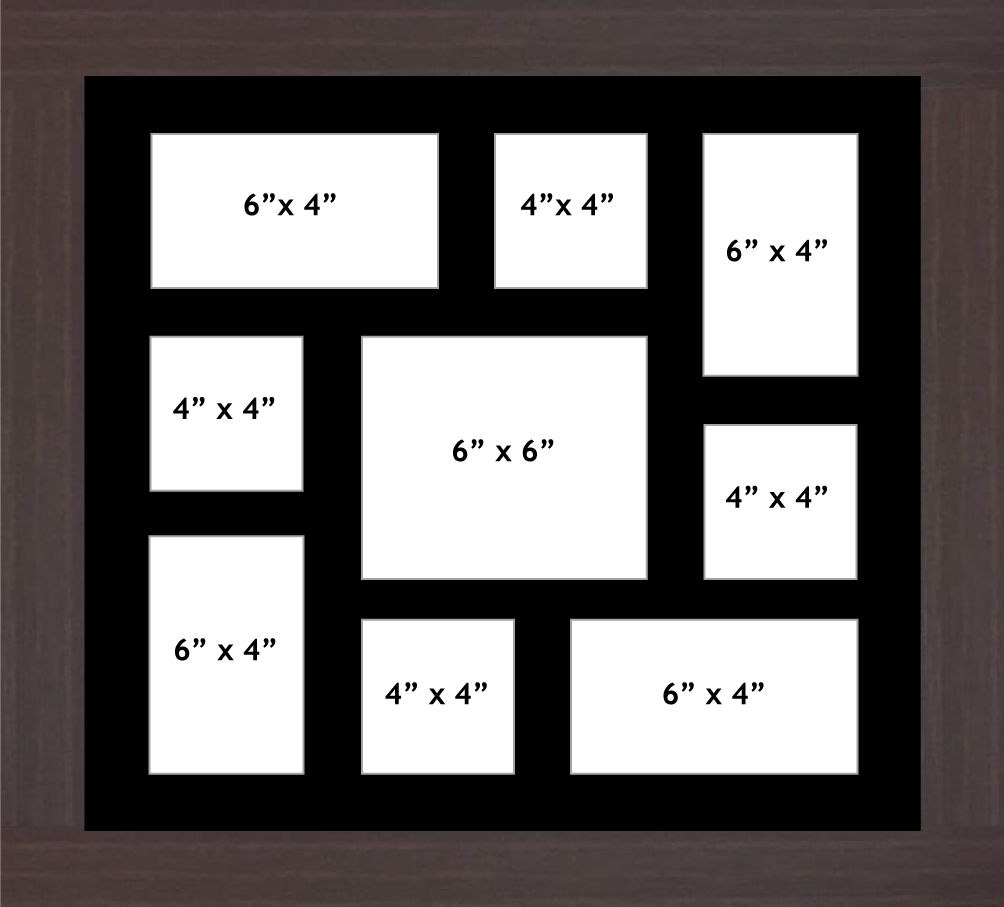Multi Aperture Photo Frame Fits 9 4 6x4 4 4x4 1 6x6 Photos Multi Multi Aperture Photo Frame Fits 9 4 6x4 4 4x4 1 6x6 Photos Multi