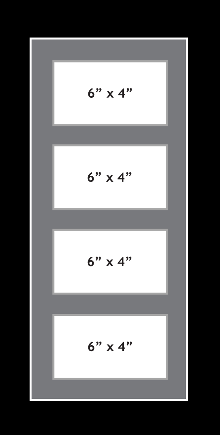 Multi Aperture Photo frame fits 4 6x4 photos multi-picture frames