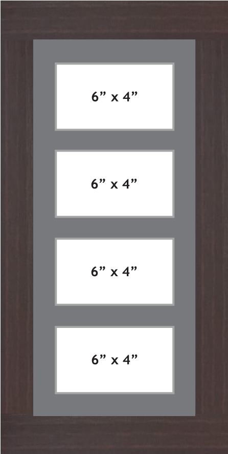 Multi Aperture Photo frame fits 4 6x4 photos multi-picture frames