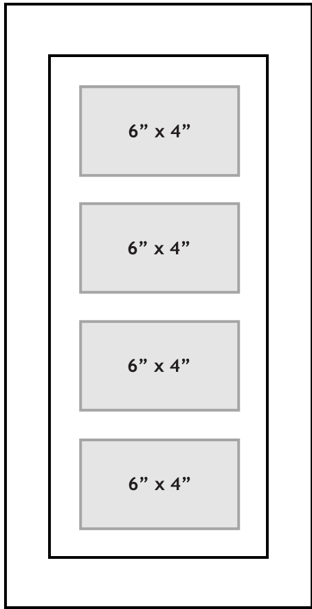 Multi Aperture Photo frame fits 4 6x4 photos multi-picture frames
